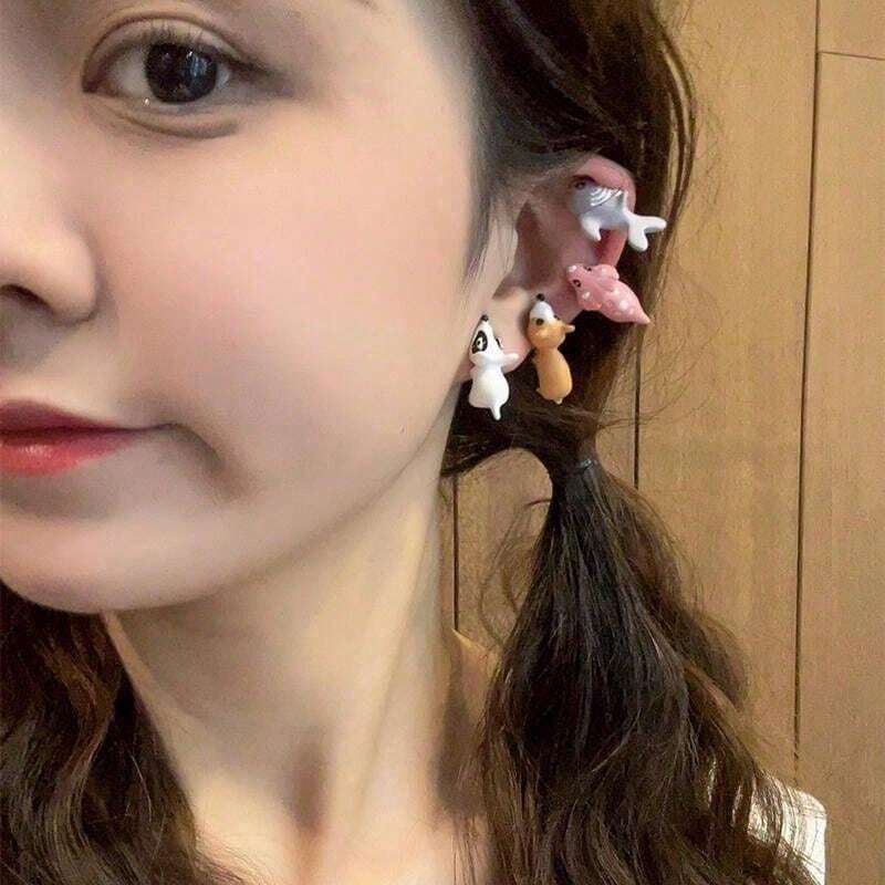 Cute Animal Bite Earrings 🦖🐕🦈🐋 – PAP Art Store